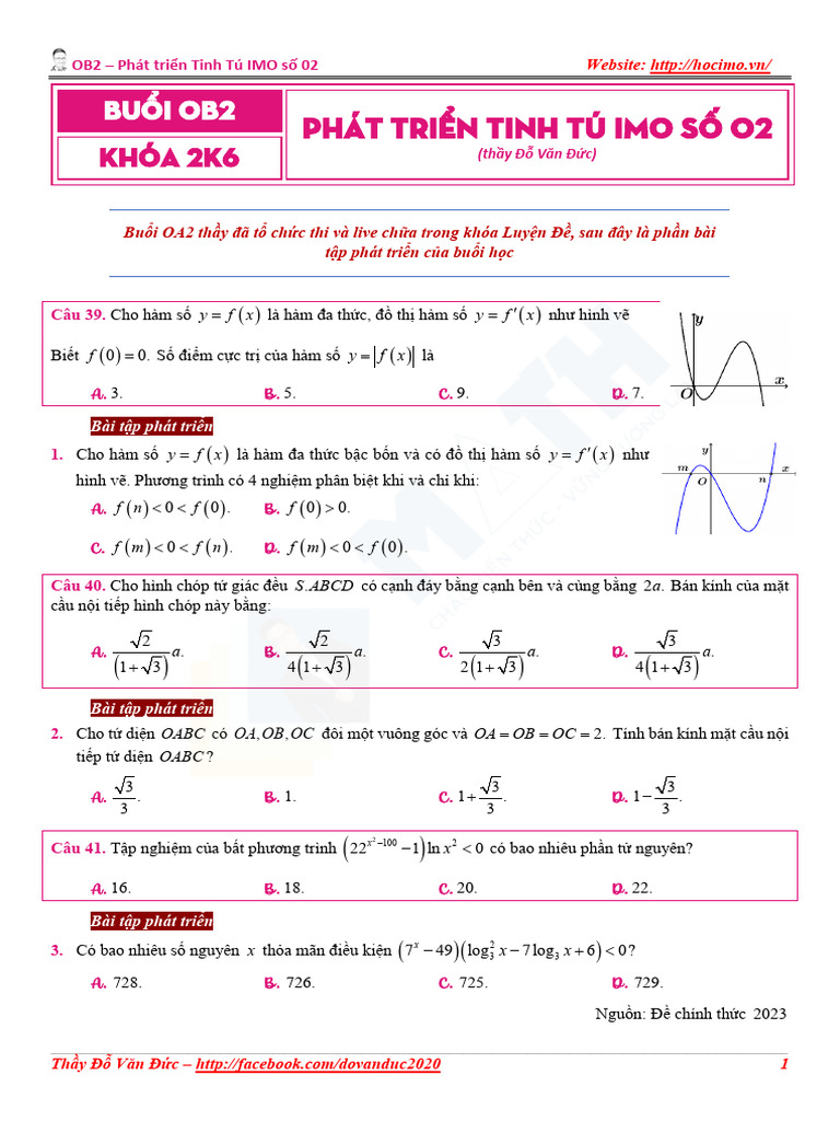 OB2 - OB3 - OB4 - Phát triển Tinh Tú IMO số 2, 3, 4 | PDF