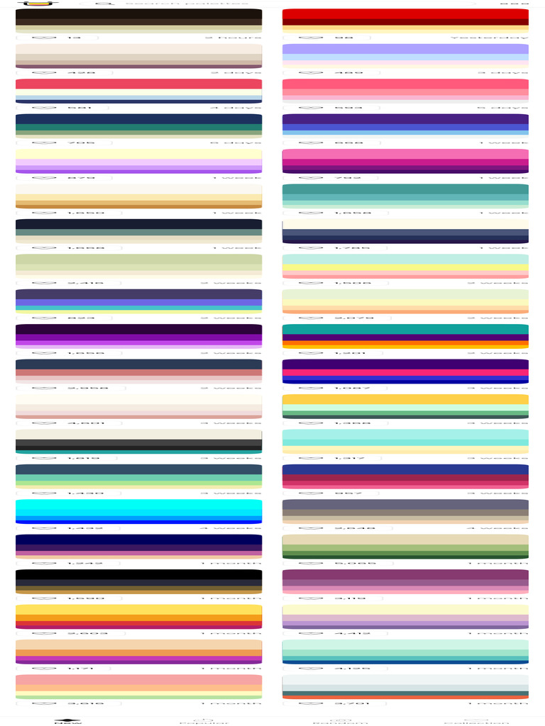 Color Palettes For Designers and Artists - Color Hunt | PDF