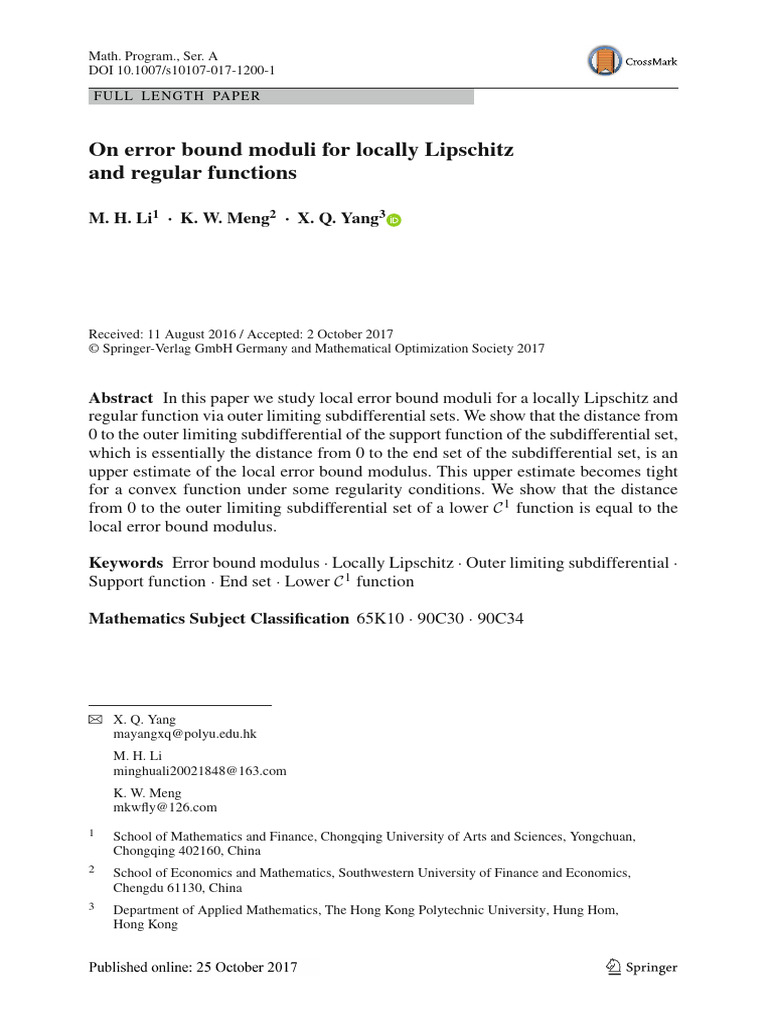 li2017 | PDF | Compact Space | Convex Set