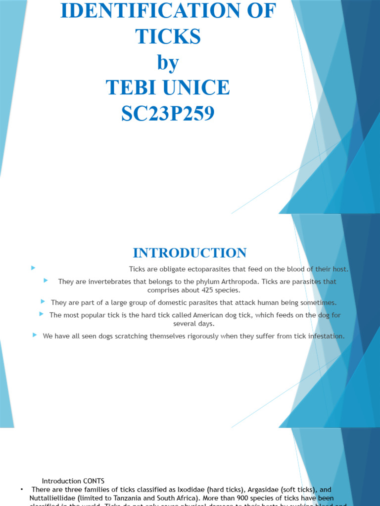 Morphological Identification of Ticks | PDF | Science & Mathematics