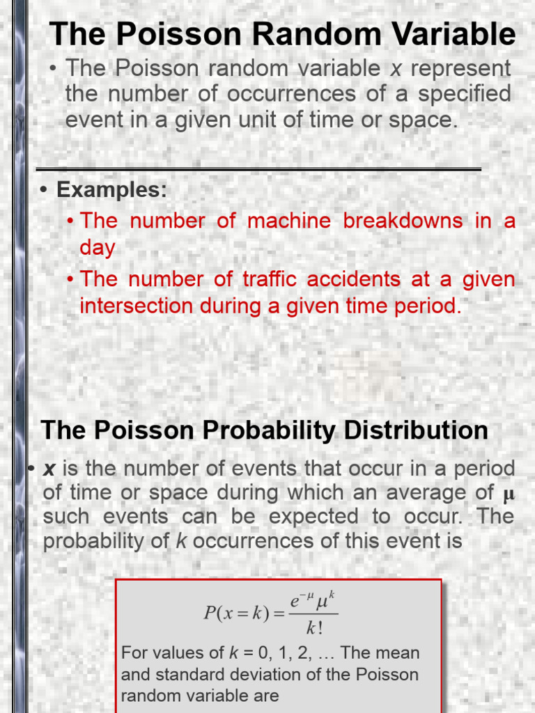 Lecture 9 Poisson Distribution.ppt | PDF