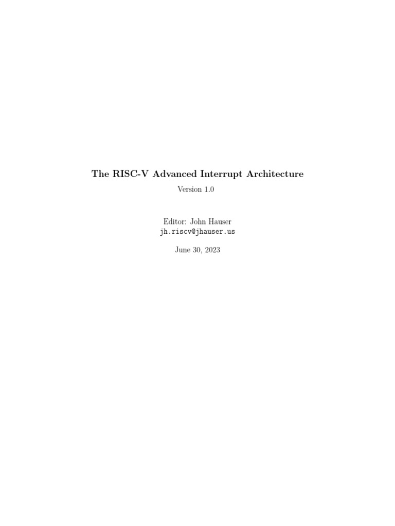 Riscv Interrupts 1.0 1 | PDF | 64 Bit Computing | Computer Science