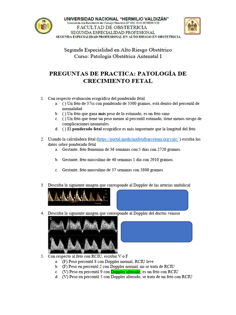 Patología de Crecimiento Fetal en Obstetricia | PDF | Feto | Parto