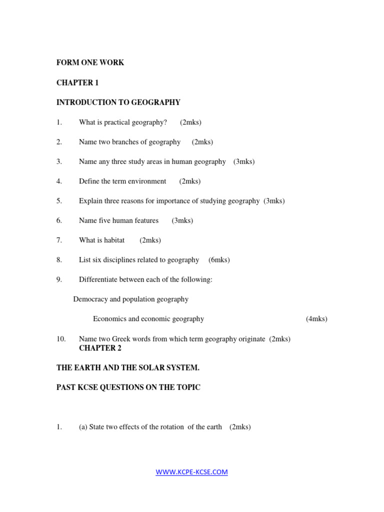 Geography Revsion Booklet 12 | PDF | Rock (Geology) | Earth