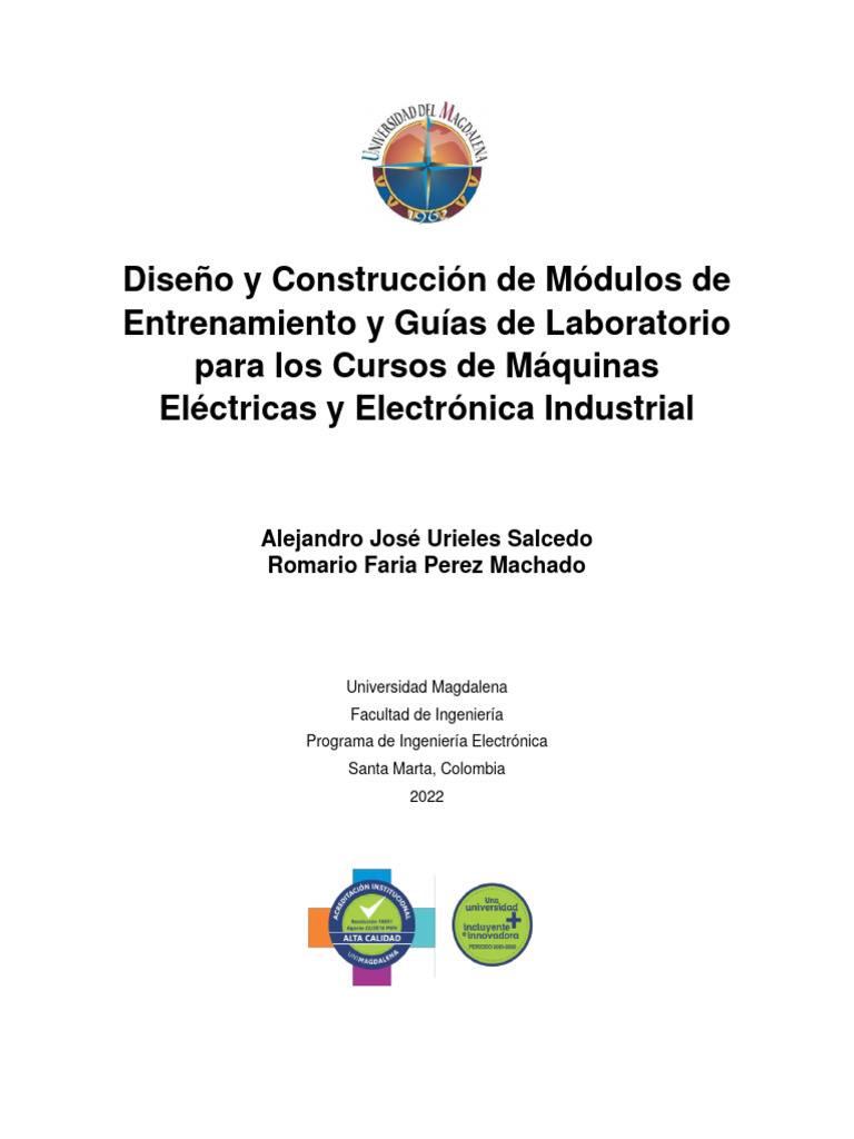 Diseño y Construcción de Módulos de Entrenamiento y Guias de ...