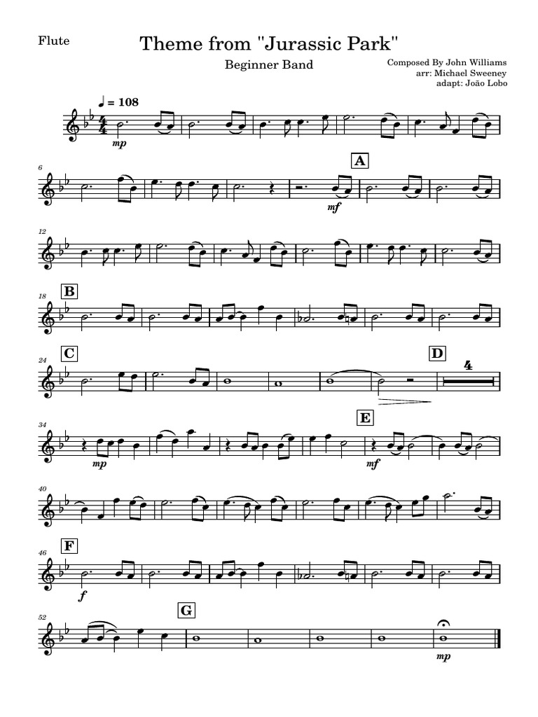 Jurassic Park-Flute | PDF