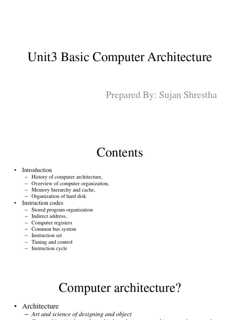 Basic Computer Architecture Pdf Computer Data Storage Computer Architecture