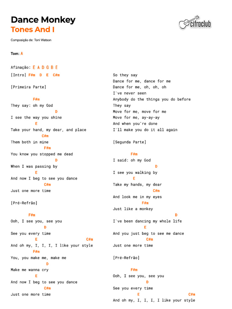 Dance Monkey Pdf