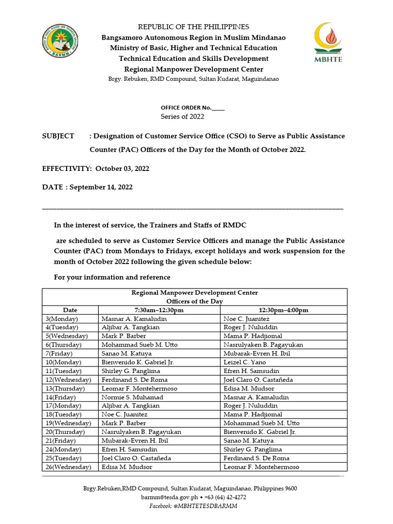 CS Office Order October 2022 | PDF