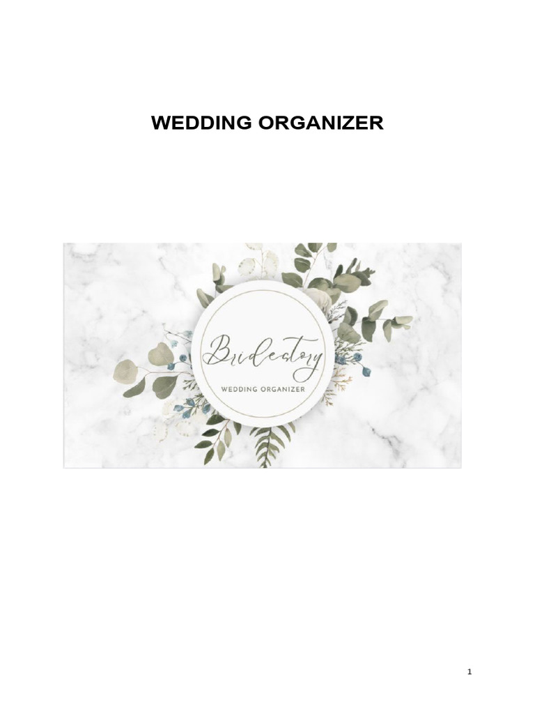 Proposal weeding organizer finish | PDF