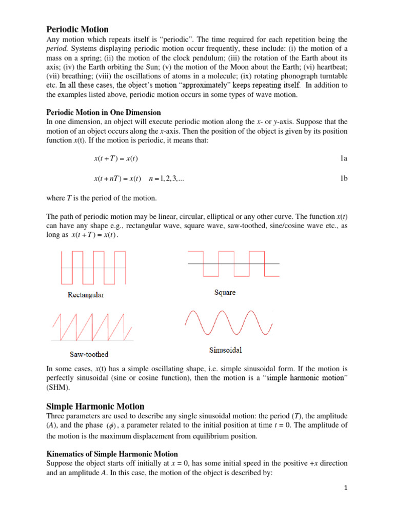 Understanding Periodic and Harmonic Motion | PDF | Damping | Force