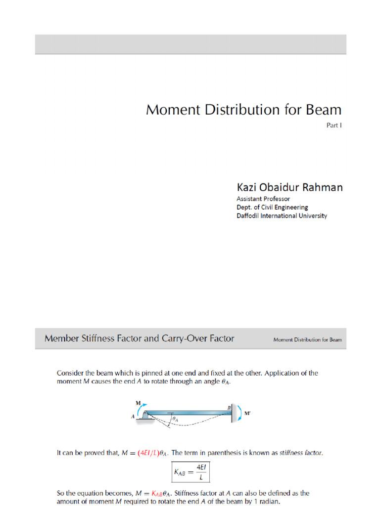 1.-Moment-distribution-Method_P1 | PDF