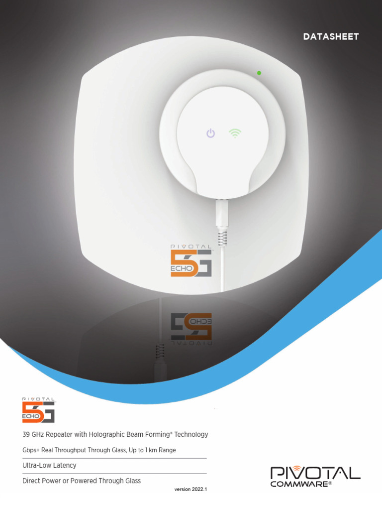 Echo 5G Datasheet 39 GHZ v2022.1 | PDF | Extremely High Frequency ...