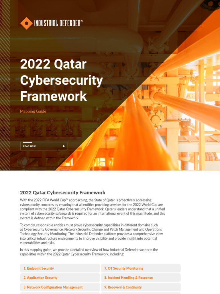 2022 Qatar CSF Mapping Guide - ID | PDF | Security | Computer Security