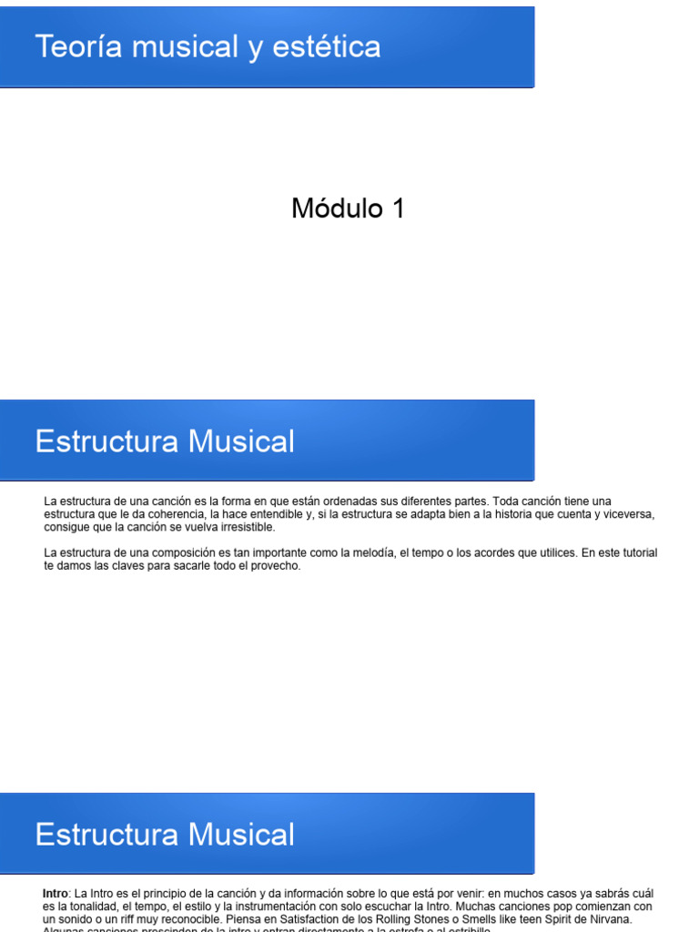 Estructura Musical | PDF | Escala (música) | Armonía