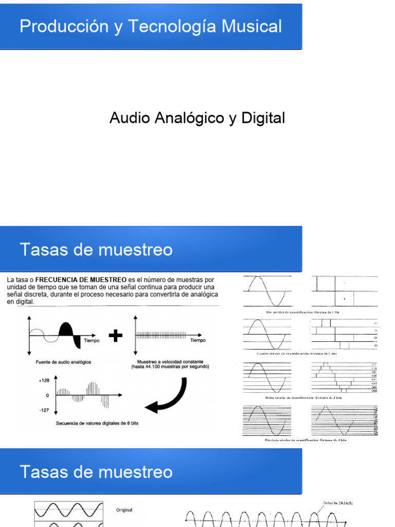 Audio Analógico y Digital | PDF | Audio digital | Señal analoga