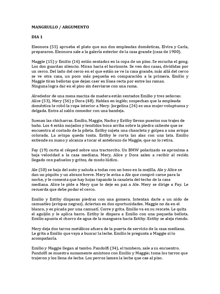 MANGRULLO ARGUMENTO | PDF