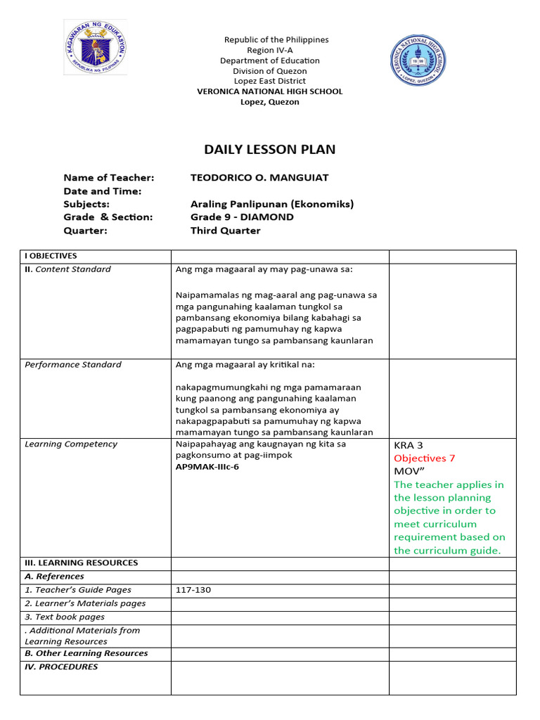 COT AP G9- EKONOMIKS - 3rd qtr | PDF