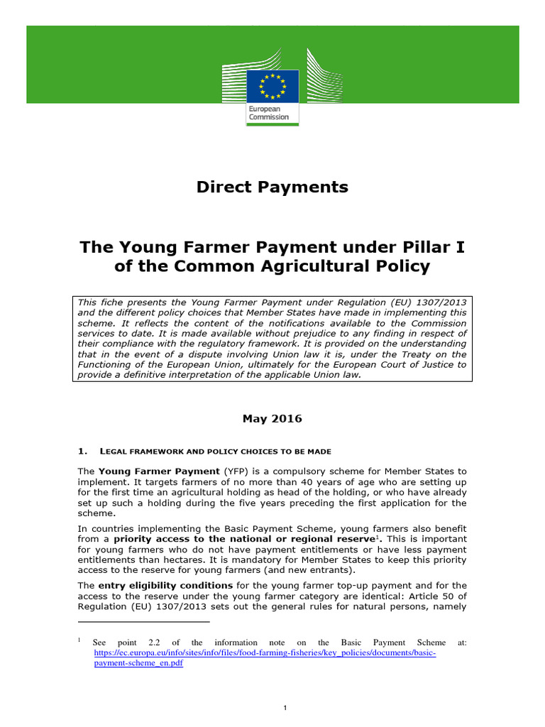 Young-Farmer-Payment en 0 | PDF | Common Agricultural Policy | Government