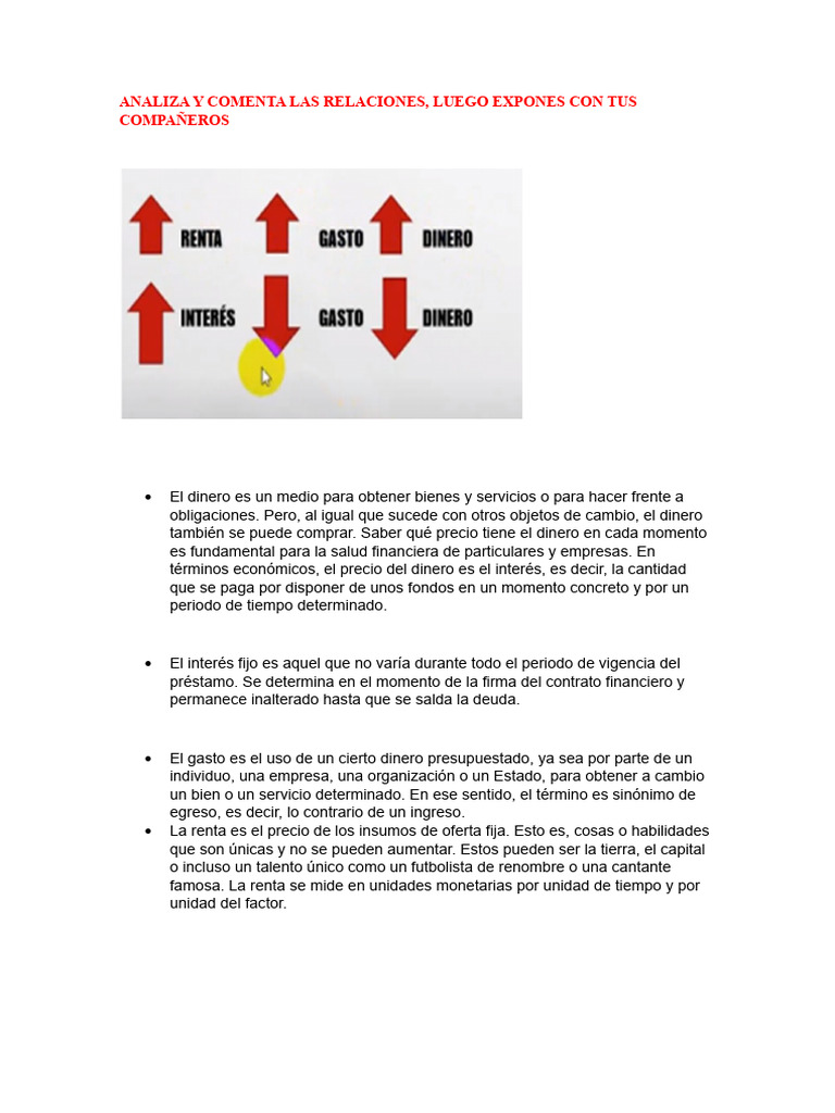 Analiza y Comenta Las Relaciones | PDF