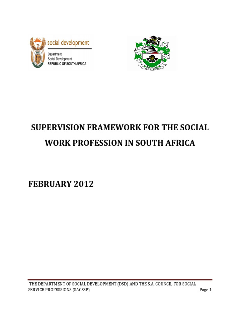 Supervision Framework for Social Work SA | PDF | Social Work ...