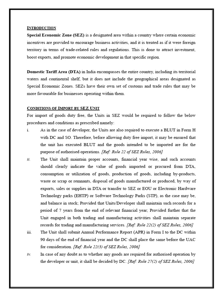 Special Economic Zone | PDF | Trade | Business Special Economic Zone | PDF | Trade | Business