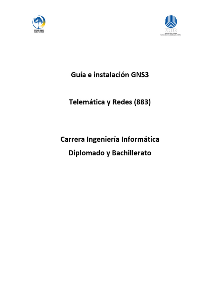 Guía e Instalación GNS3 | Descargar gratis PDF | Dirección IP | Enrutador (Computación)