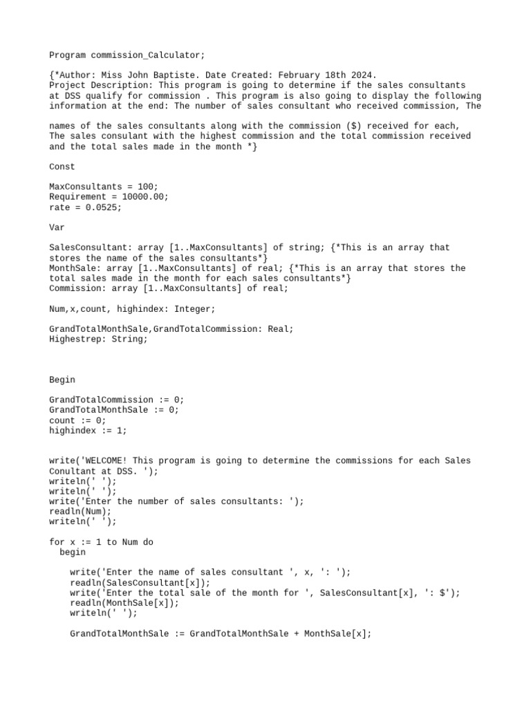 Commisssion Calculators | PDF | Computer Programming | Software Engineering