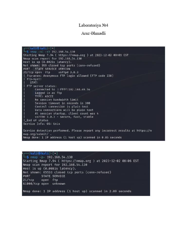 Laboratoriya 4 Araz Əhmədli | PDF