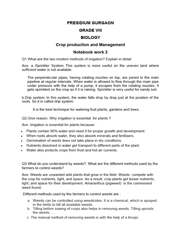 NBK 2 (Crop Production and Management) | PDF | Technology & Engineering