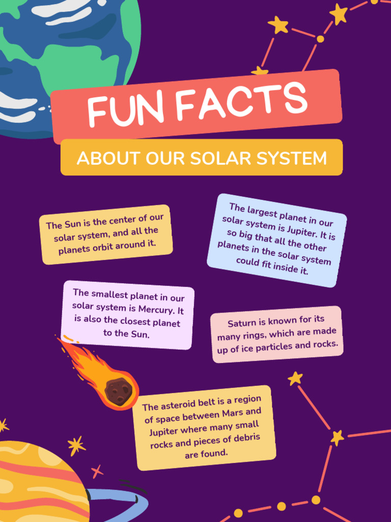 Fun Facts About the Solar System | PDF | Substellar Objects | Physical Sciences
