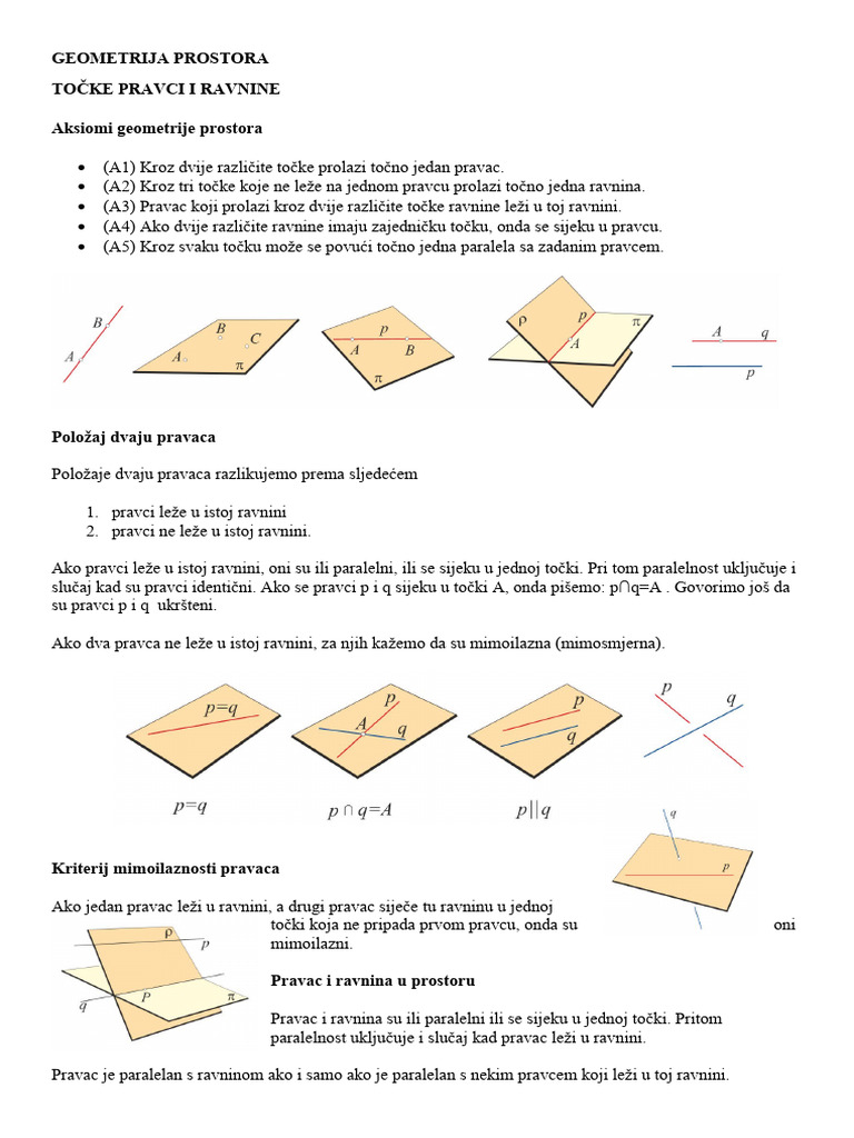 GEOMETRIJA PROSTORA - POLIEDRI I ROTACIJSKA TIJELA | PDF