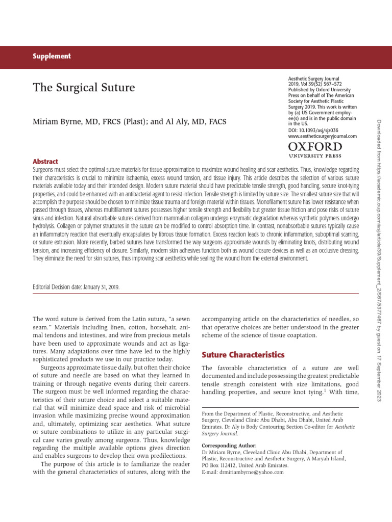 ART Sutura | PDF | Surgical Suture | Surgery