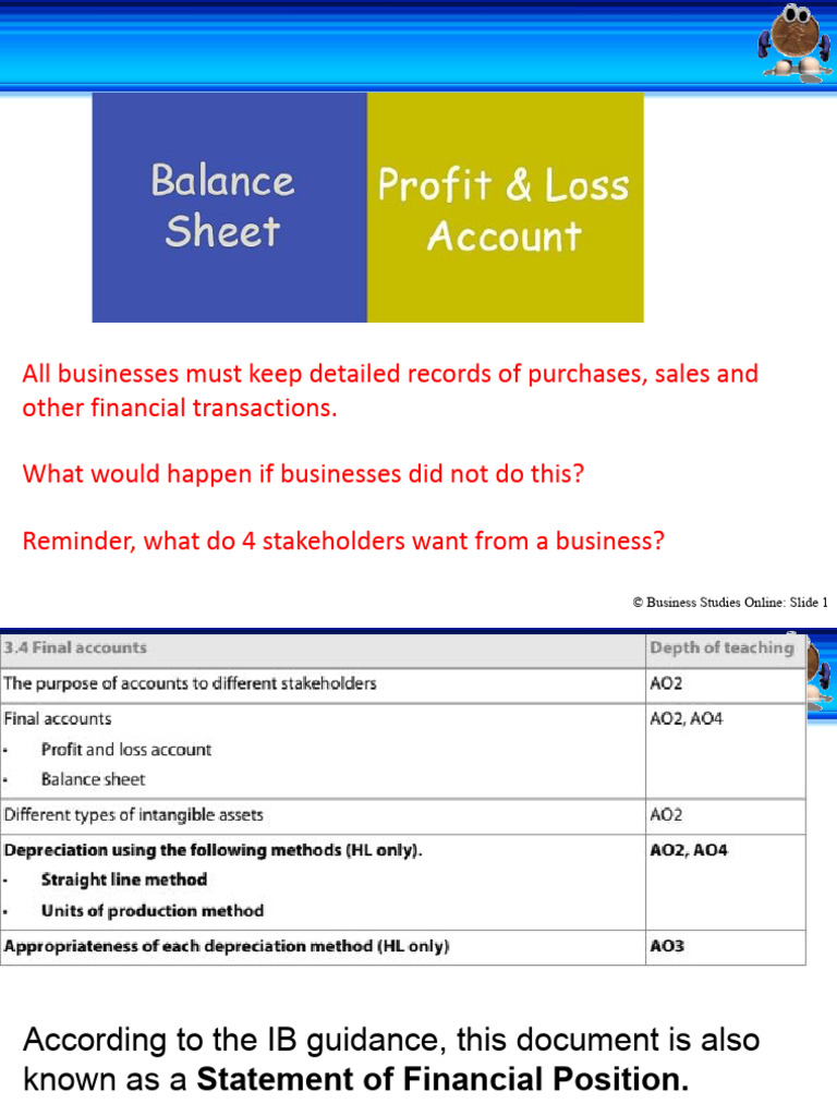 3.4 Final Accounts Balance Sheet (Statement of Financial Position) | Download Free PDF | Balance ...