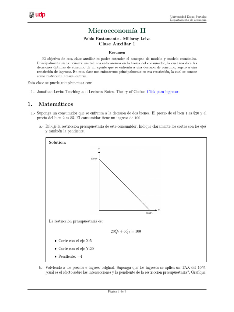 Clase Auxiliar (Ayudantía) 1 Pauta | PDF | Función monotónica | Función (Matemáticas)