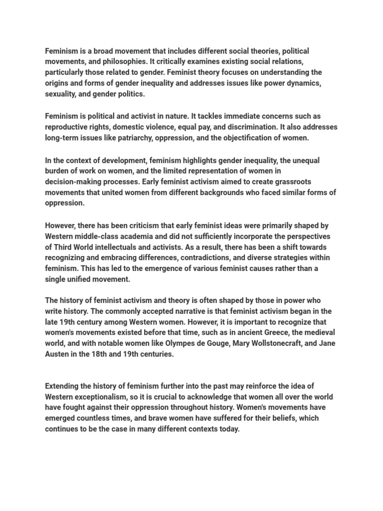 Lec 5 | PDF | Gender Studies | Feminism