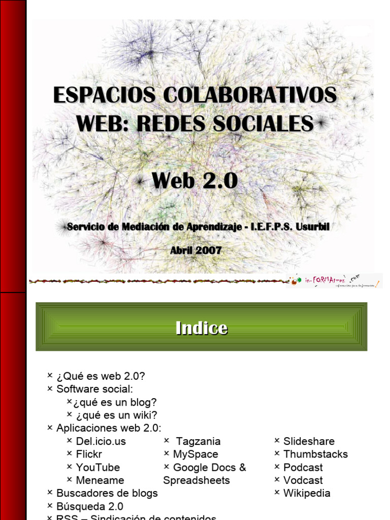 Presentacin Web 20 6287 | PDF | Wiki | Blog