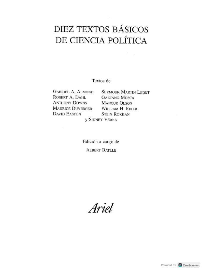 Gabriel Almond Sidney Verba - La cultura política | PDF