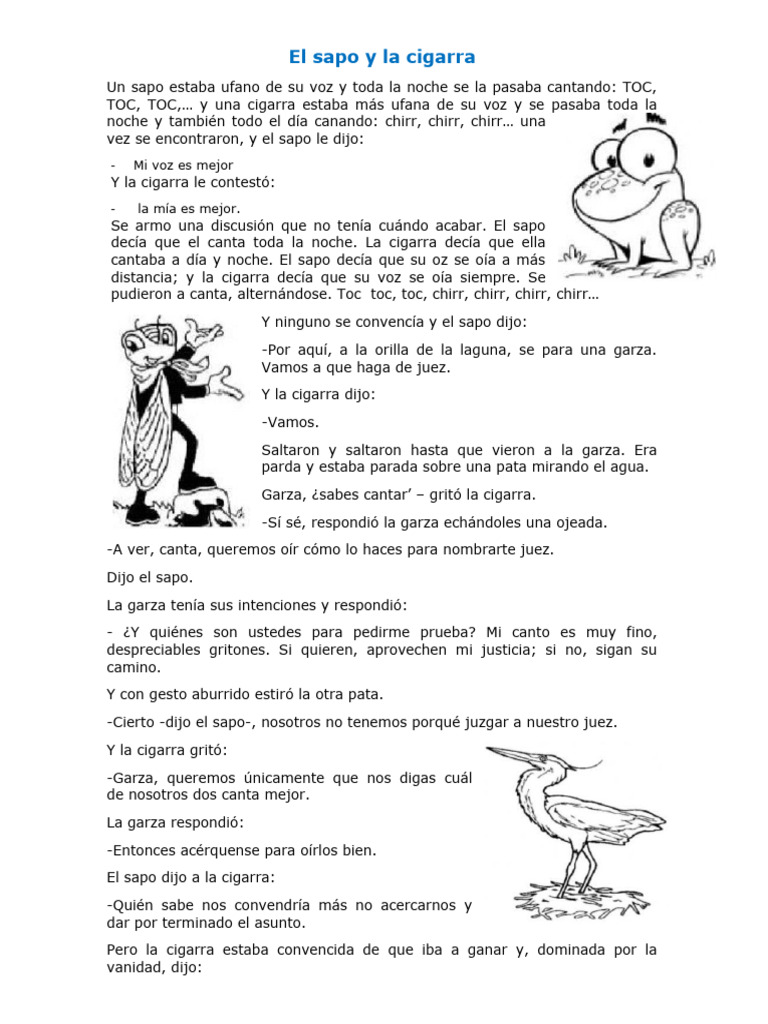 El Sapo y La Cigarra | PDF