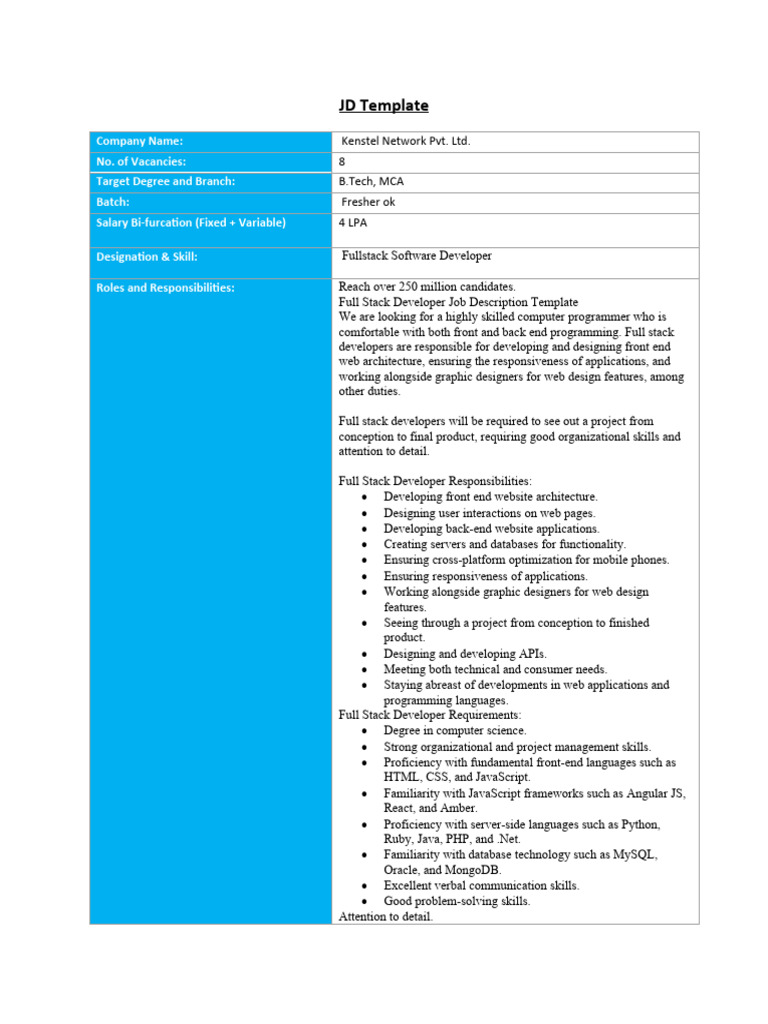 Kenstel JD Template | PDF | World Wide Web | Internet & Web