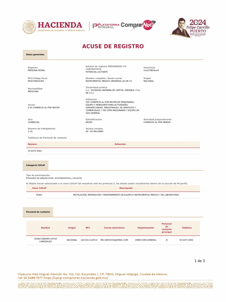 Registro CompraNet | PDF