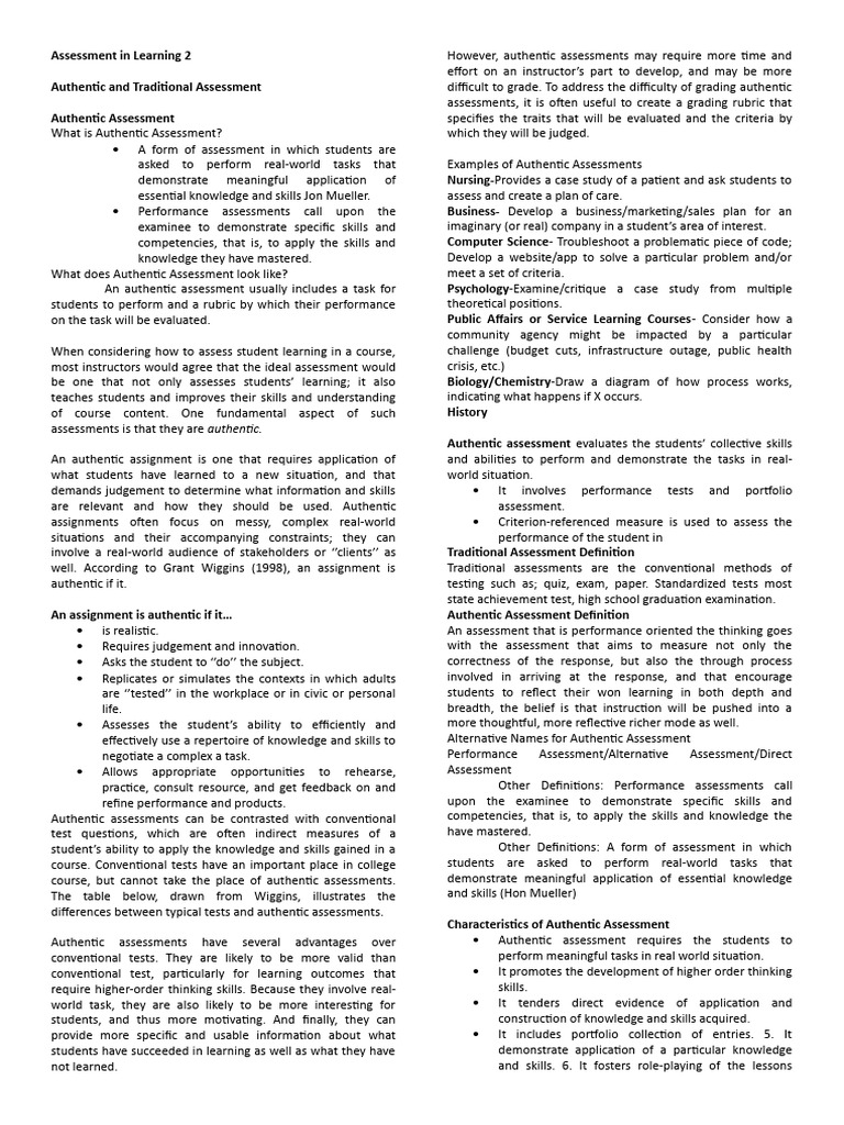 ASSESSMENT Reviewer Compilation | PDF | Educational Assessment | Rubric ...