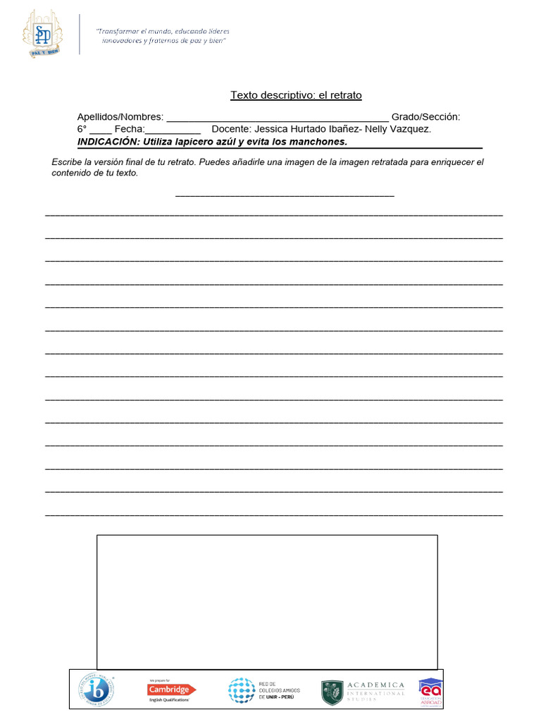 Texto Descriptivo - Retrato | PDF