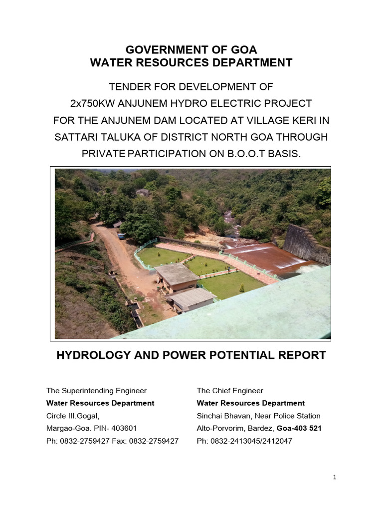 GOG Hydrology Report - Anjunem | PDF | Dam | Hydroelectricity