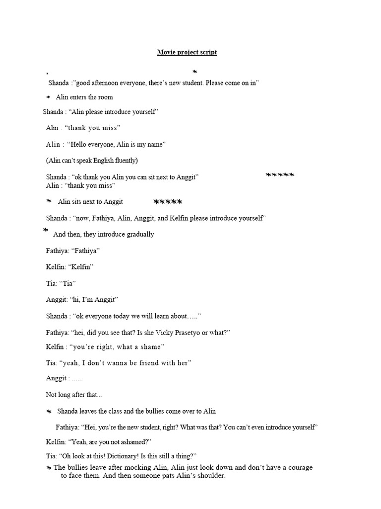 Script Movie Project Udah Jadi | PDF