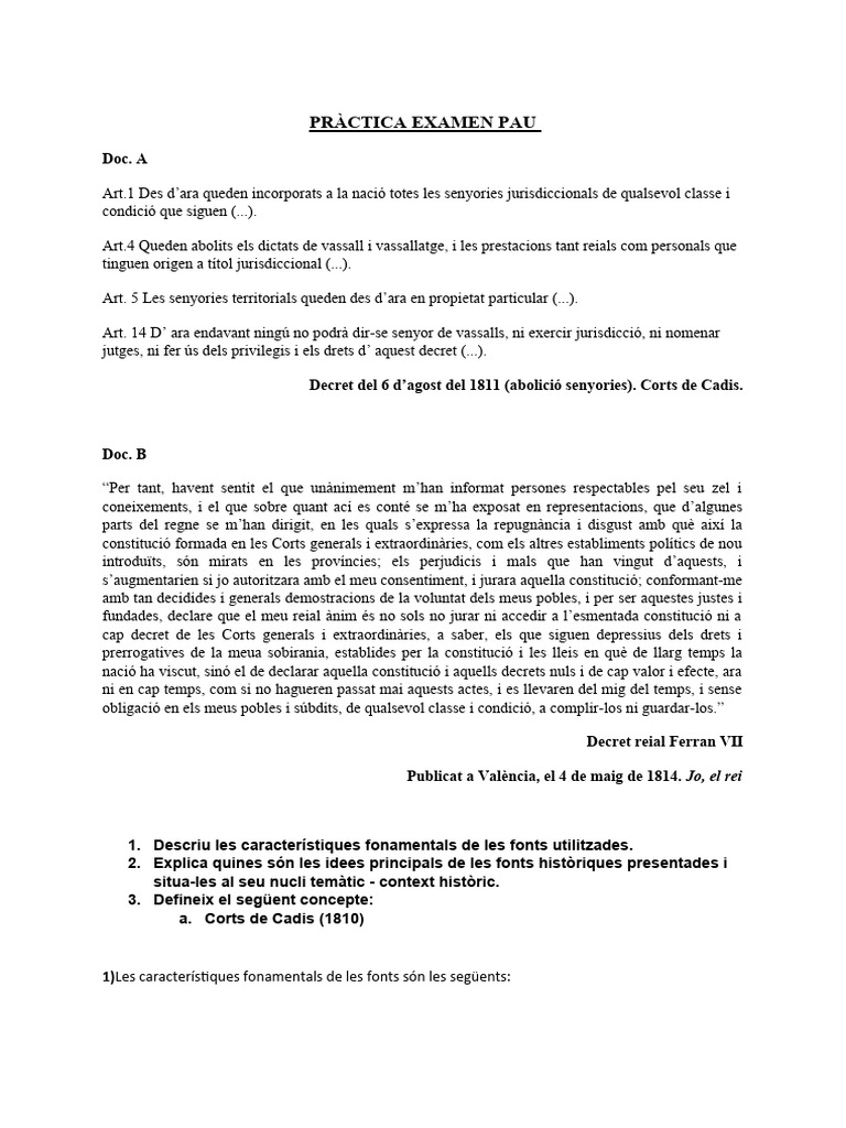 Pràctica Examen Pau | PDF