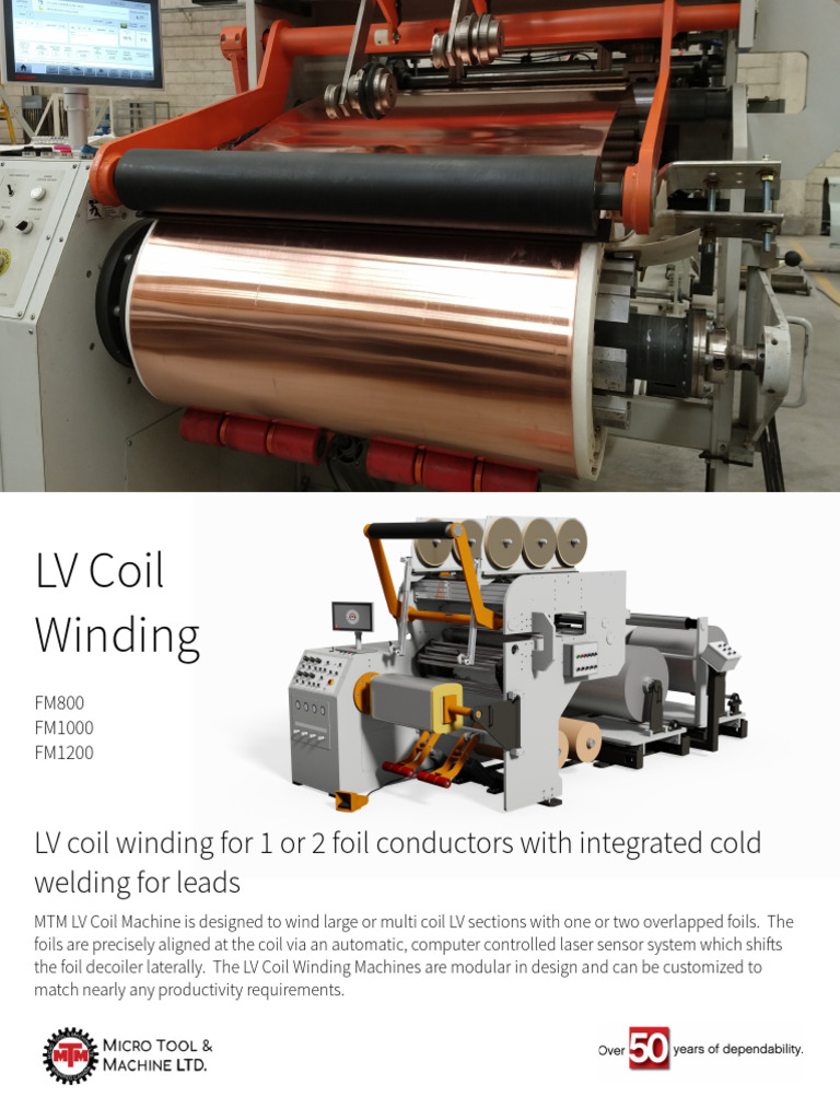 LV Coil Winding | PDF | Wire | Automation