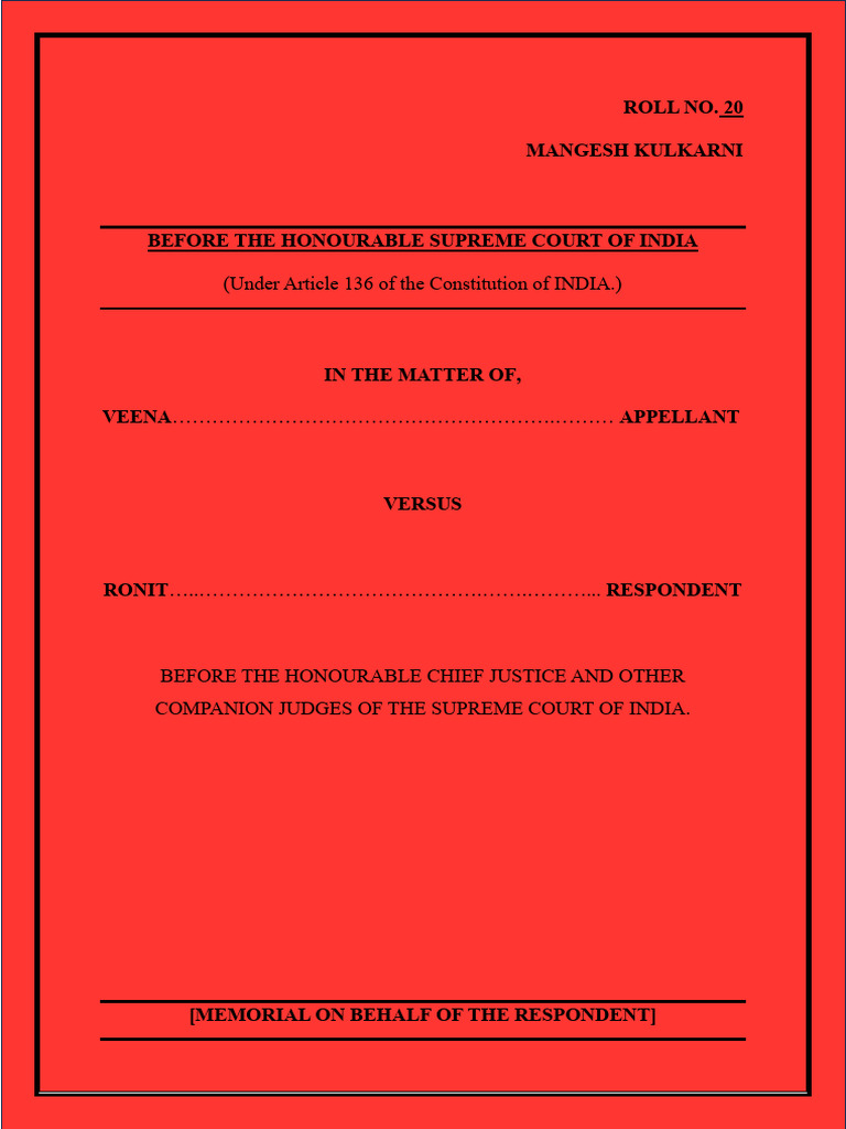 Mangesh 3rd Moot | PDF | Abortion | Pregnancy