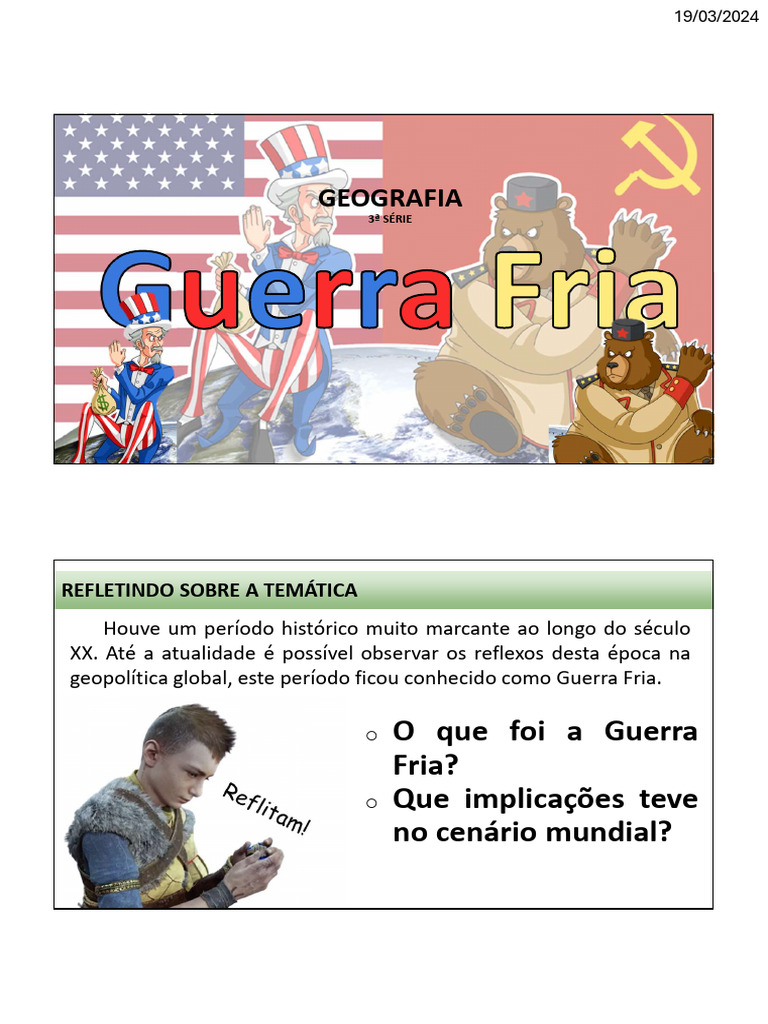 3º ANO Guerra Fria | PDF | Guerra Fria | União Soviética