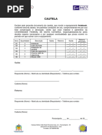 Termo de Cautela para Equipamentos | PDF